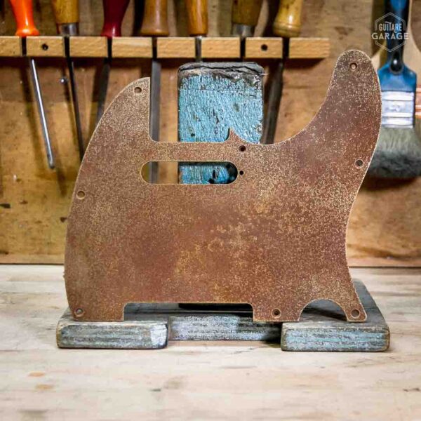 Pickguard Telecaster Rusted Metal 1 pli Relic By Guitare Garage ...